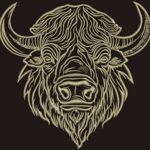 Buffalo Bison Machine Embroidery Design Instant Download - Etsy