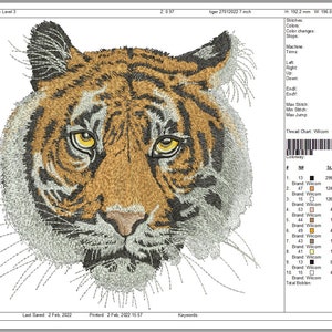 Tiger Machine Embroidery Design - Etsy