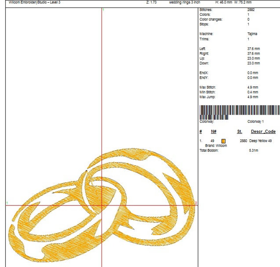 Wedding Rings Machine Embroidery Design - Etsy