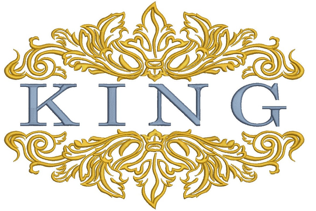 King Machine Embroidery Design Instantly Download - Etsy