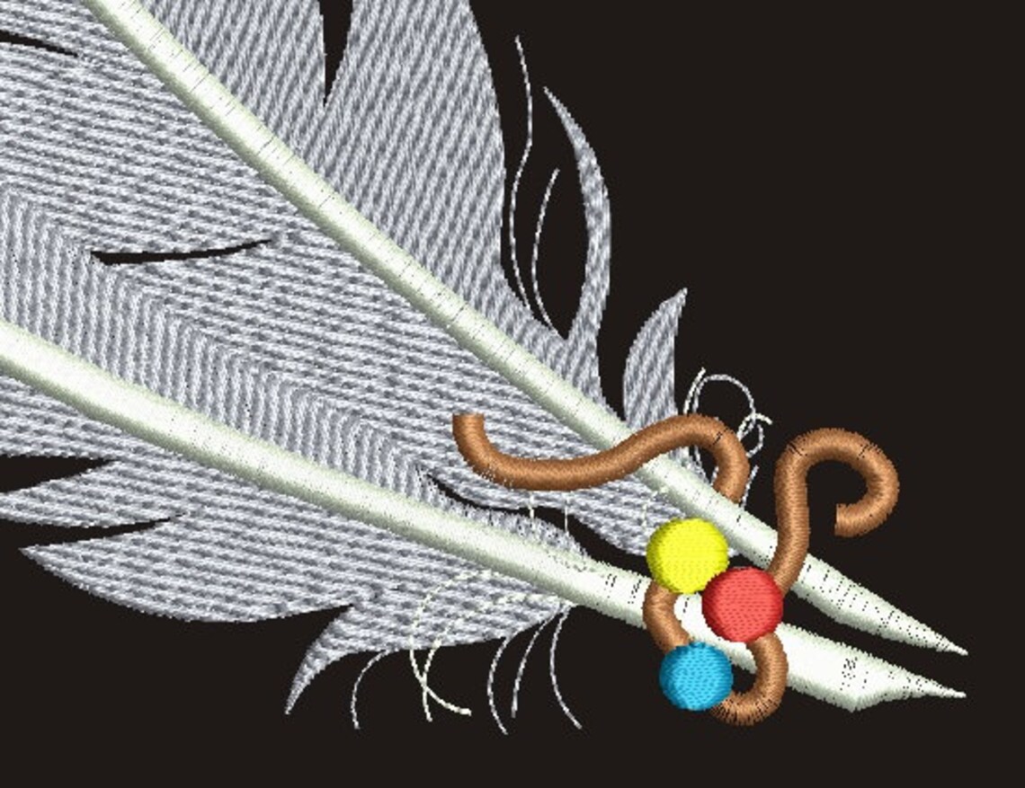 Feathers Machine Embroidery Design - Etsy