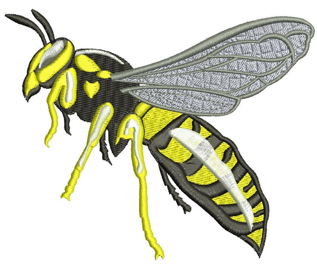 Realistic Wasp Machine Embroidery Design - Etsy