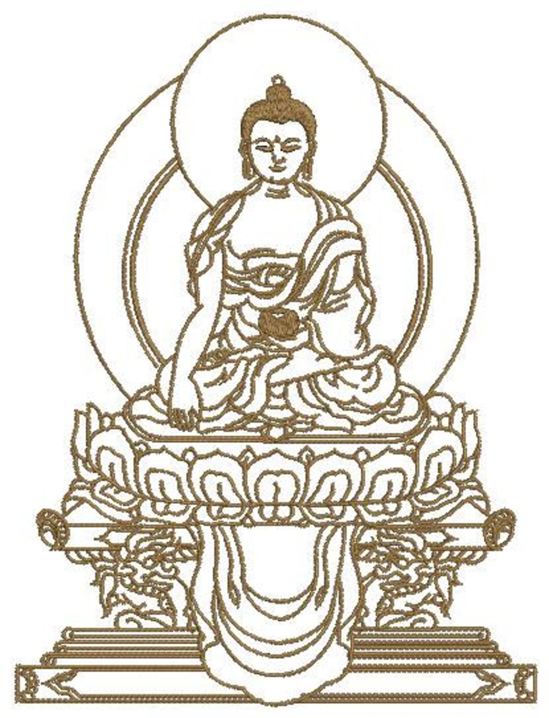 Buddha - Machine Embroidery Design - Etsy