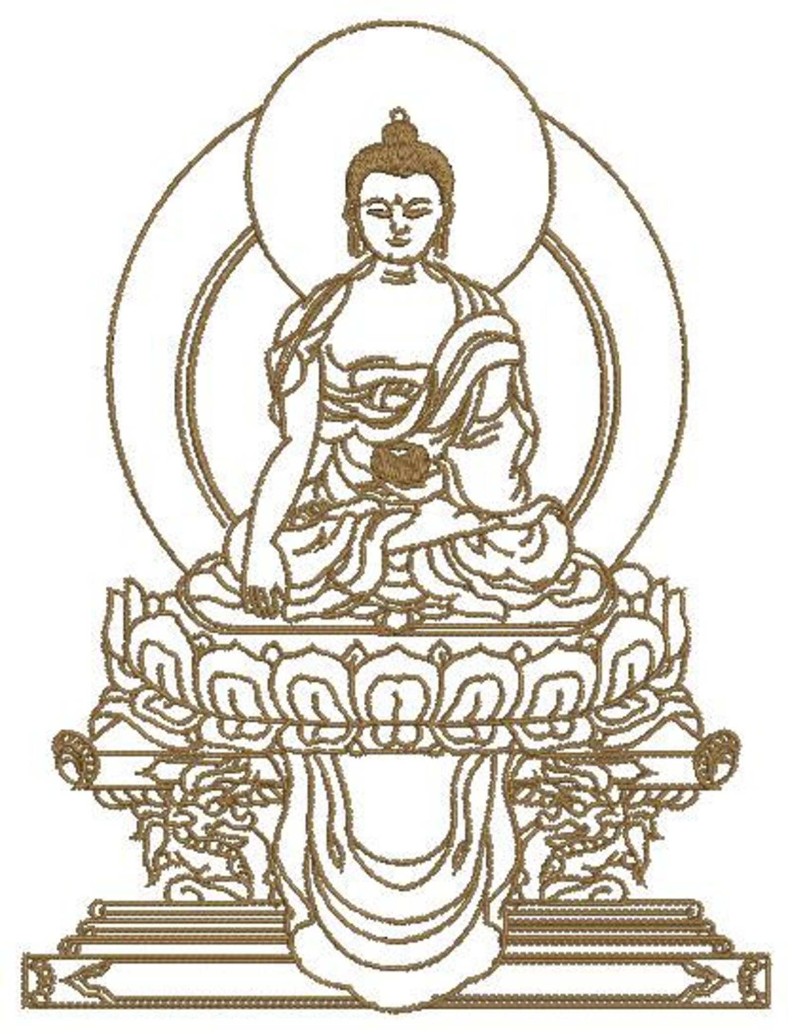 Buddha Machine Embroidery Design | Etsy