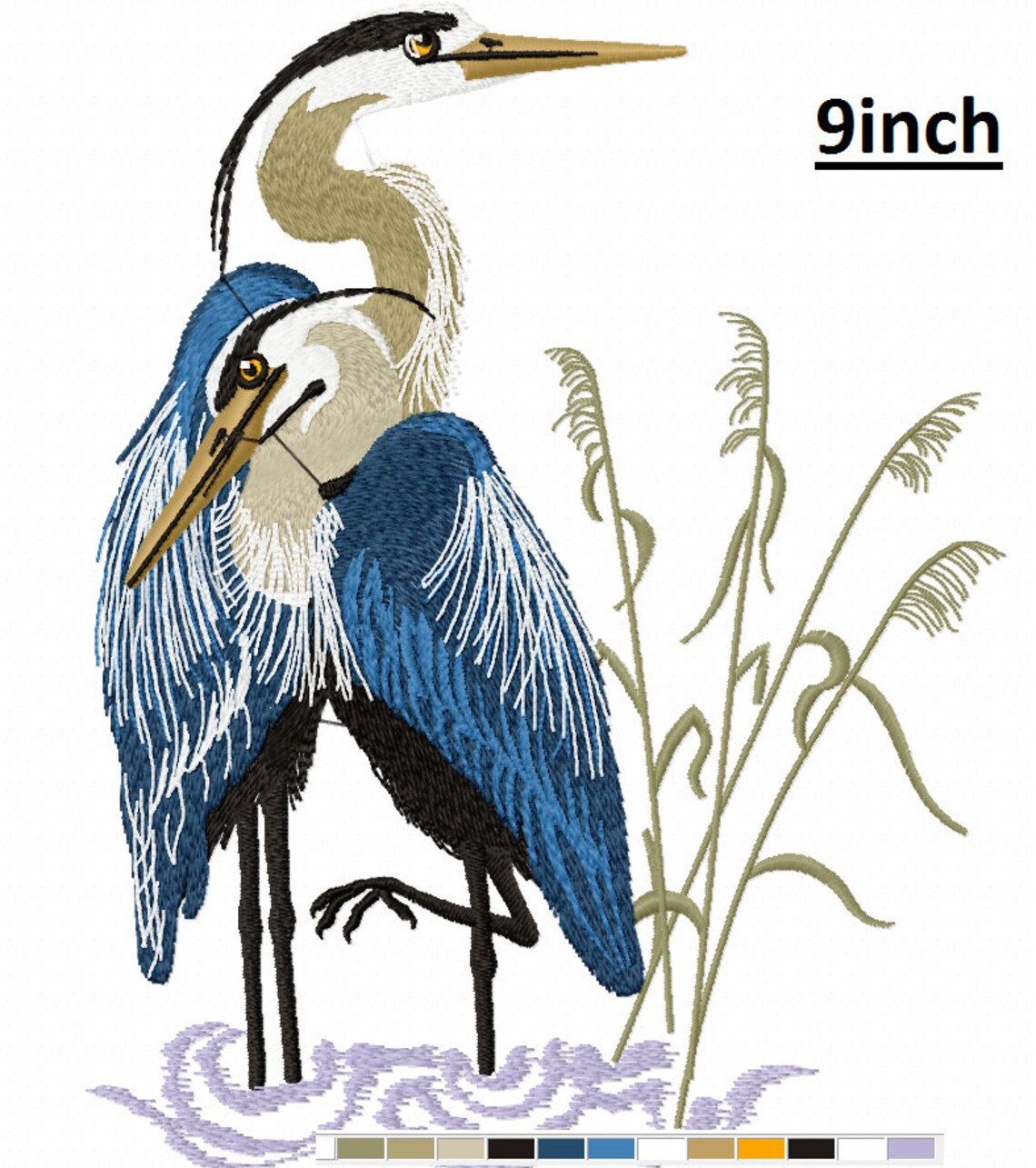 A Couple of Herons Embroidery Design - Etsy