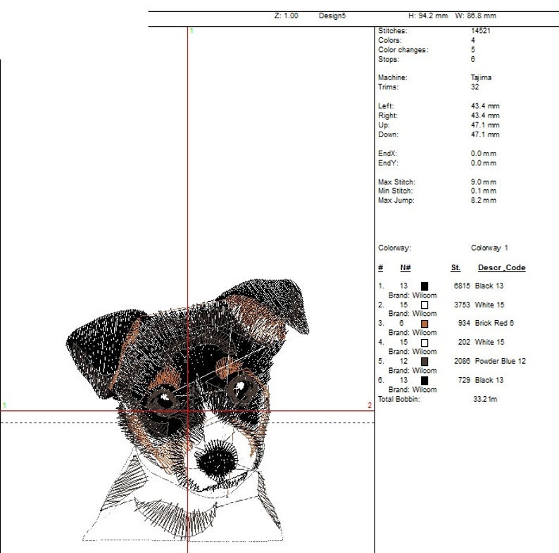 Puppy Embroidery Design - Etsy
