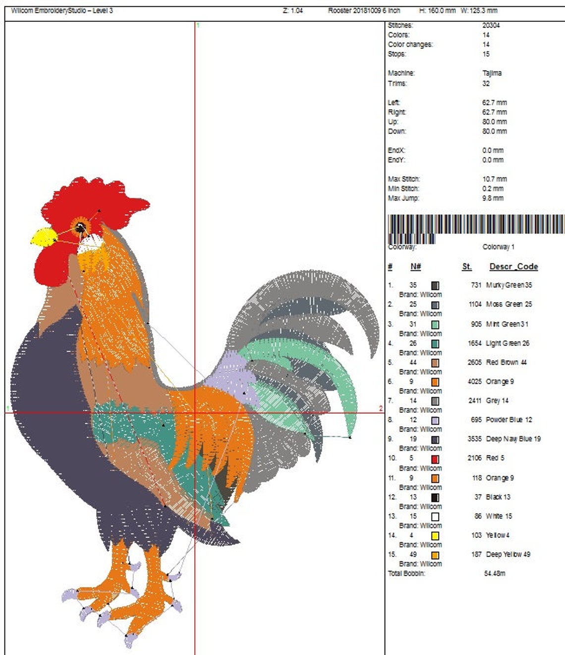 Realistic rooster Machine Embroidery Design | Etsy