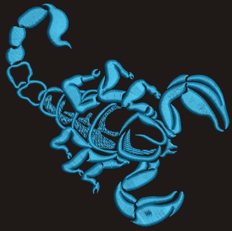 Scorpio Machine Embroidery Design 2 Sizes Included Tested - Etsy