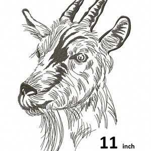 Goat Head Machine Embroidery Design Tested - Etsy