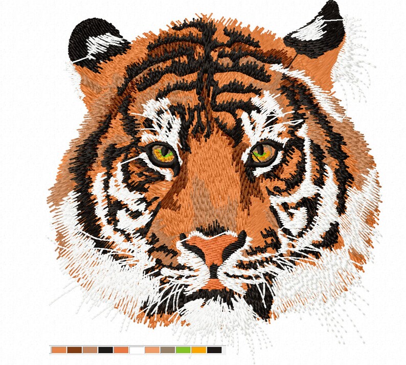 Tiger Machine Embroidery Design - Etsy