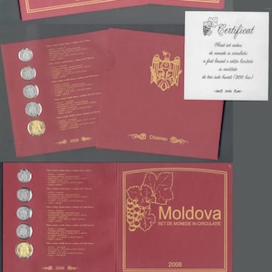 Set of Circulation Coins of Moldova 2008 - Etsy