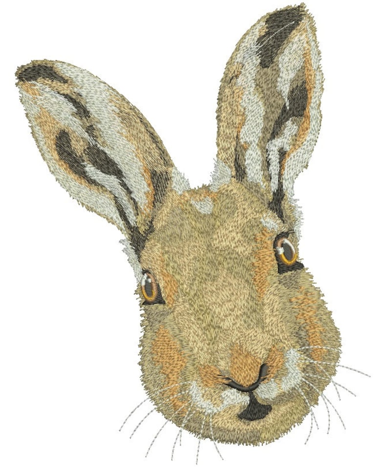 Brown Rabbit Wild Hare Machine Embroidery Design Tested - Etsy