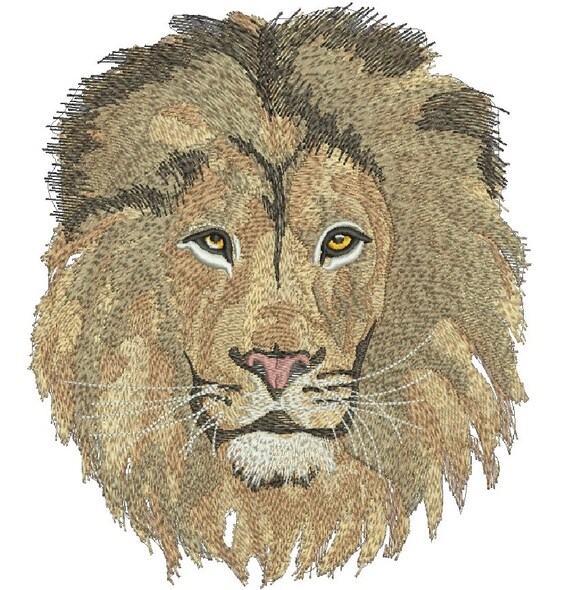 Lion Machine Embroidery Design tested | Etsy