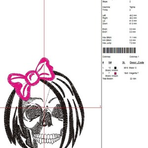Skull Emo - Machine Embroidery Design - Etsy
