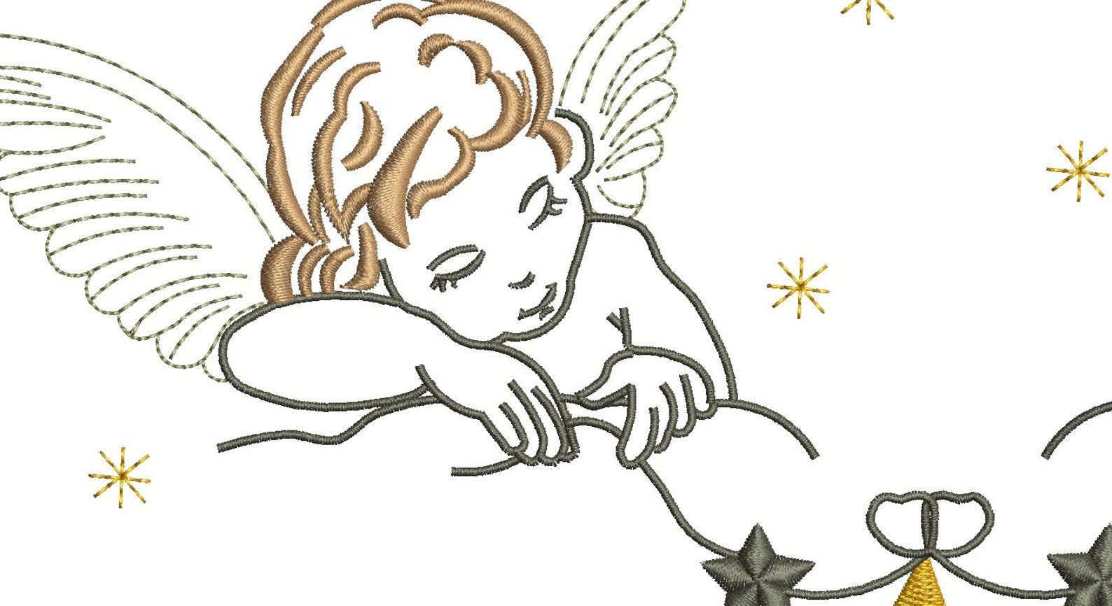 Angels Machine Embroidery Design | Etsy