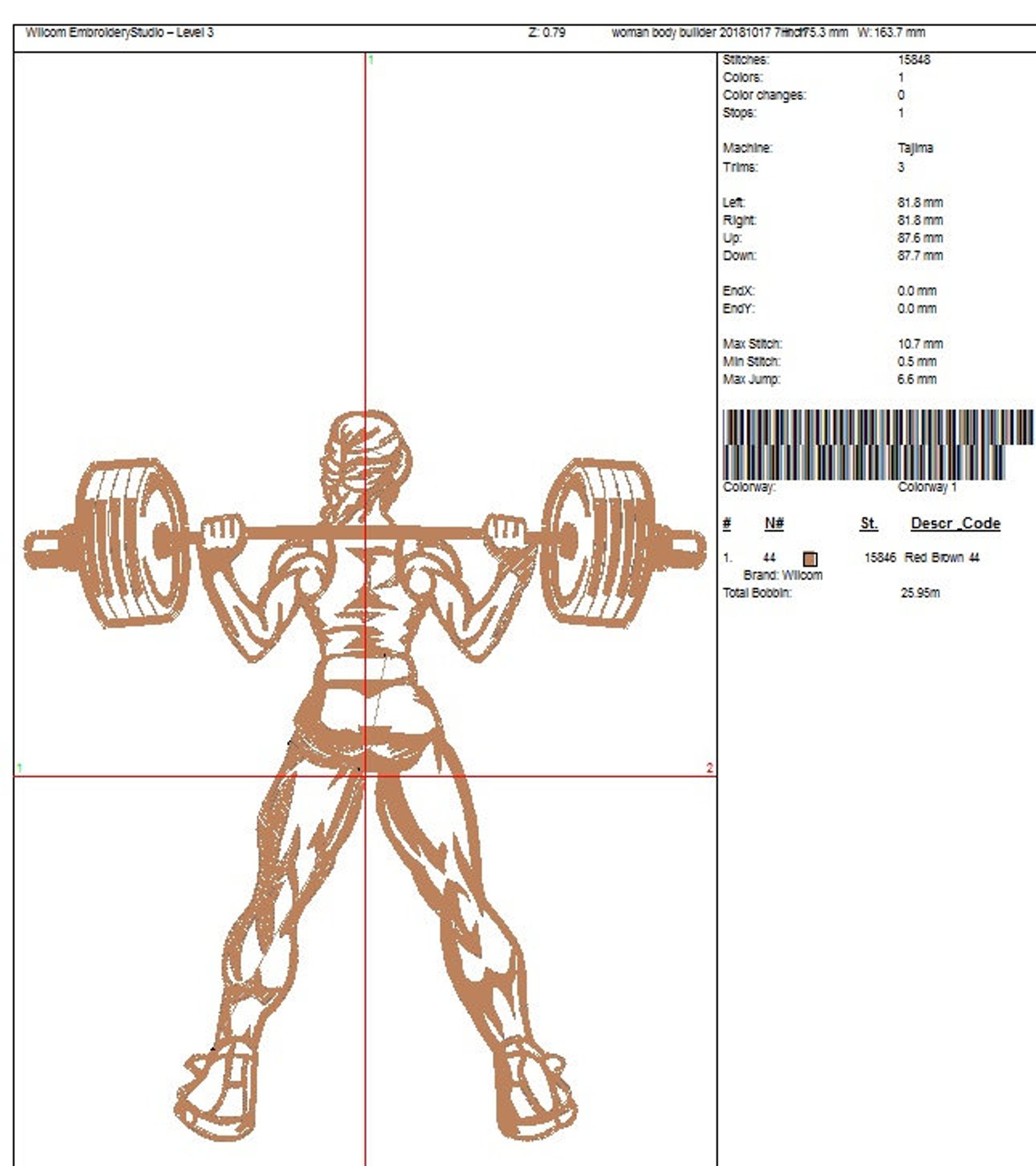 Woman Body Builder Machine Embroidery Design Instant Download | Etsy