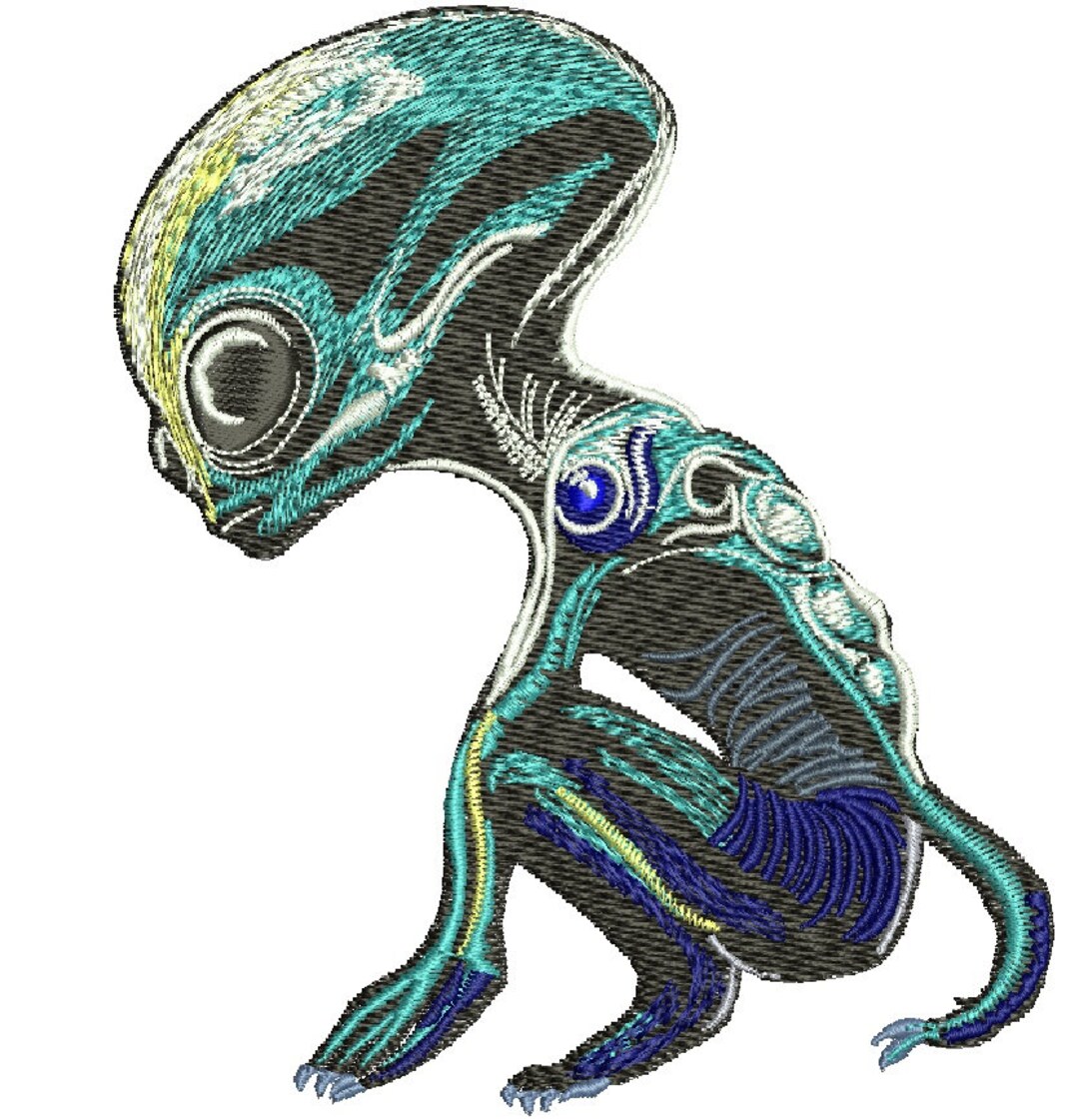 Alien Machine Embroidery Design Tested - Etsy