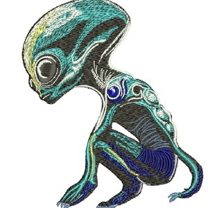 Alien Machine Embroidery Design Tested - Etsy