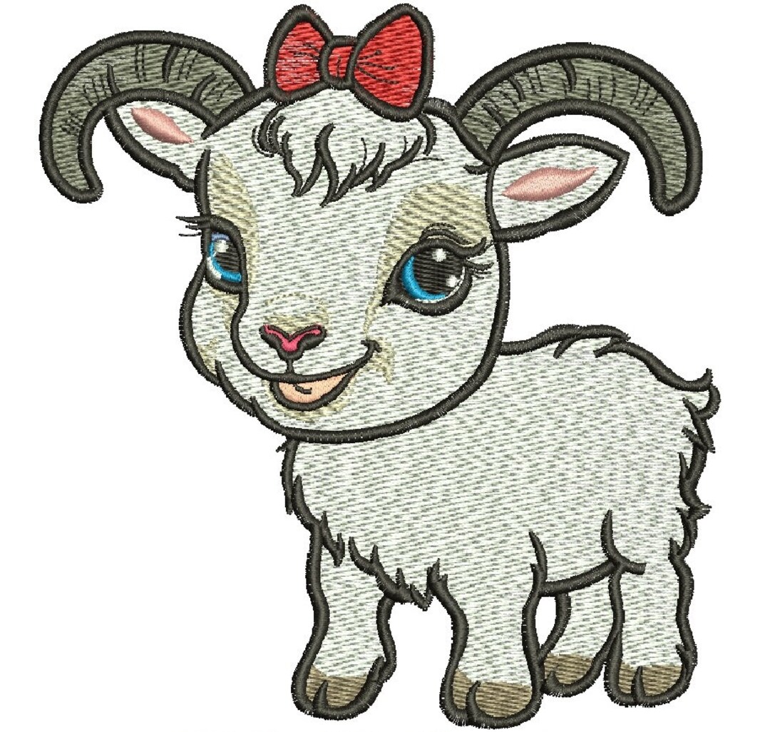 Goatling Baby Goat Machine Embroidery Design Tested - Etsy