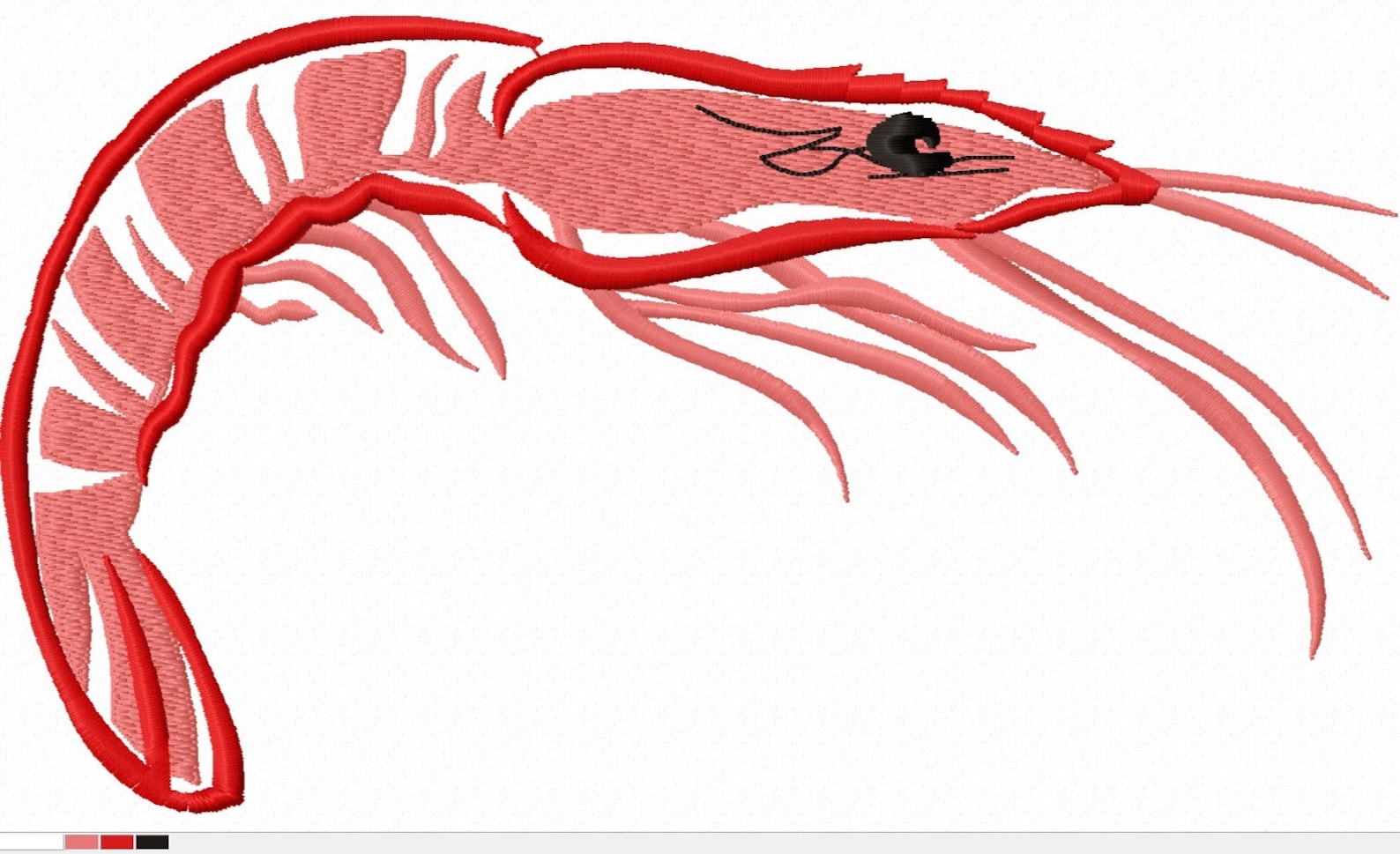 Shrimp Machine Embroidery Design - Etsy