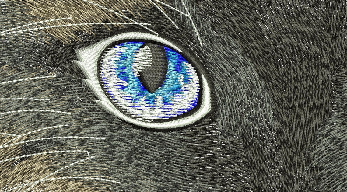 Cat With Blue Eyes Machine Embroidery Designs Tested - Etsy