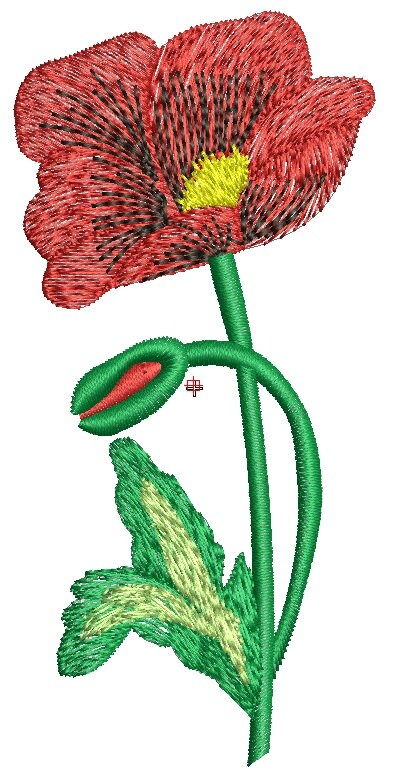 Poppy Machine Embroidery Design - Etsy