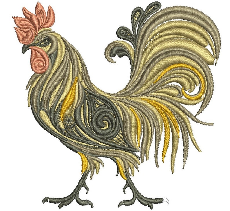 Small Rooster Machine Embroidery Design | Etsy