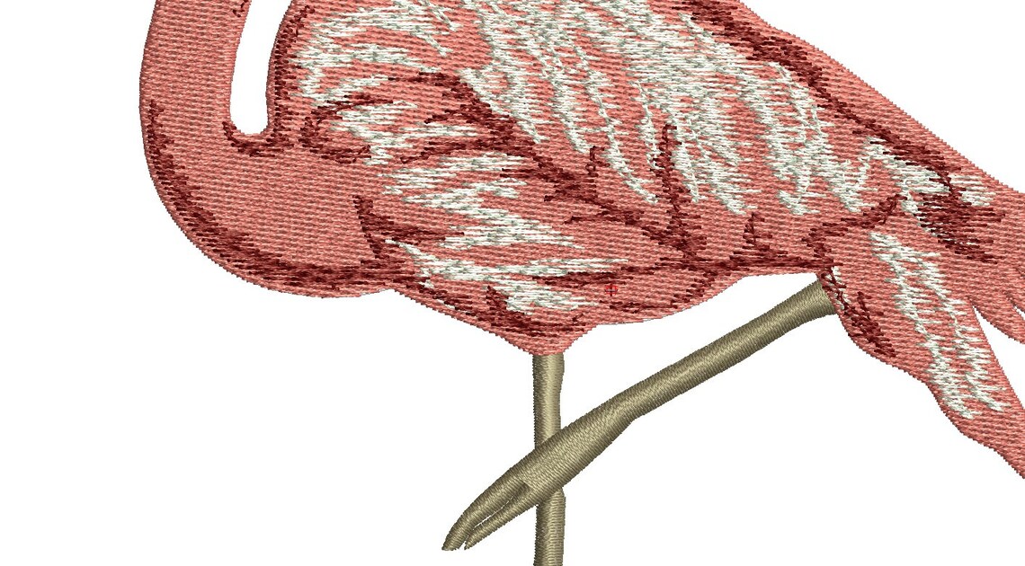 Pink Flamingo Embroidery Machine Embroidery Designs INSTANT - Etsy