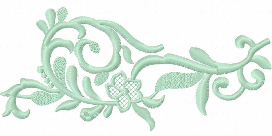Baroque Pattern Machine Embroidery Design - Tested - Etsy