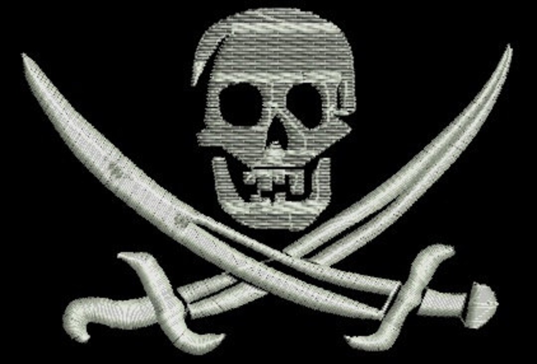 Jolly Roger - Machine Embroidery Design - Etsy
