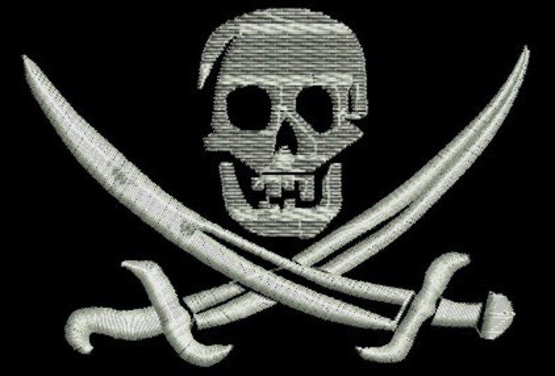 Jolly Roger Machine Embroidery design | Etsy