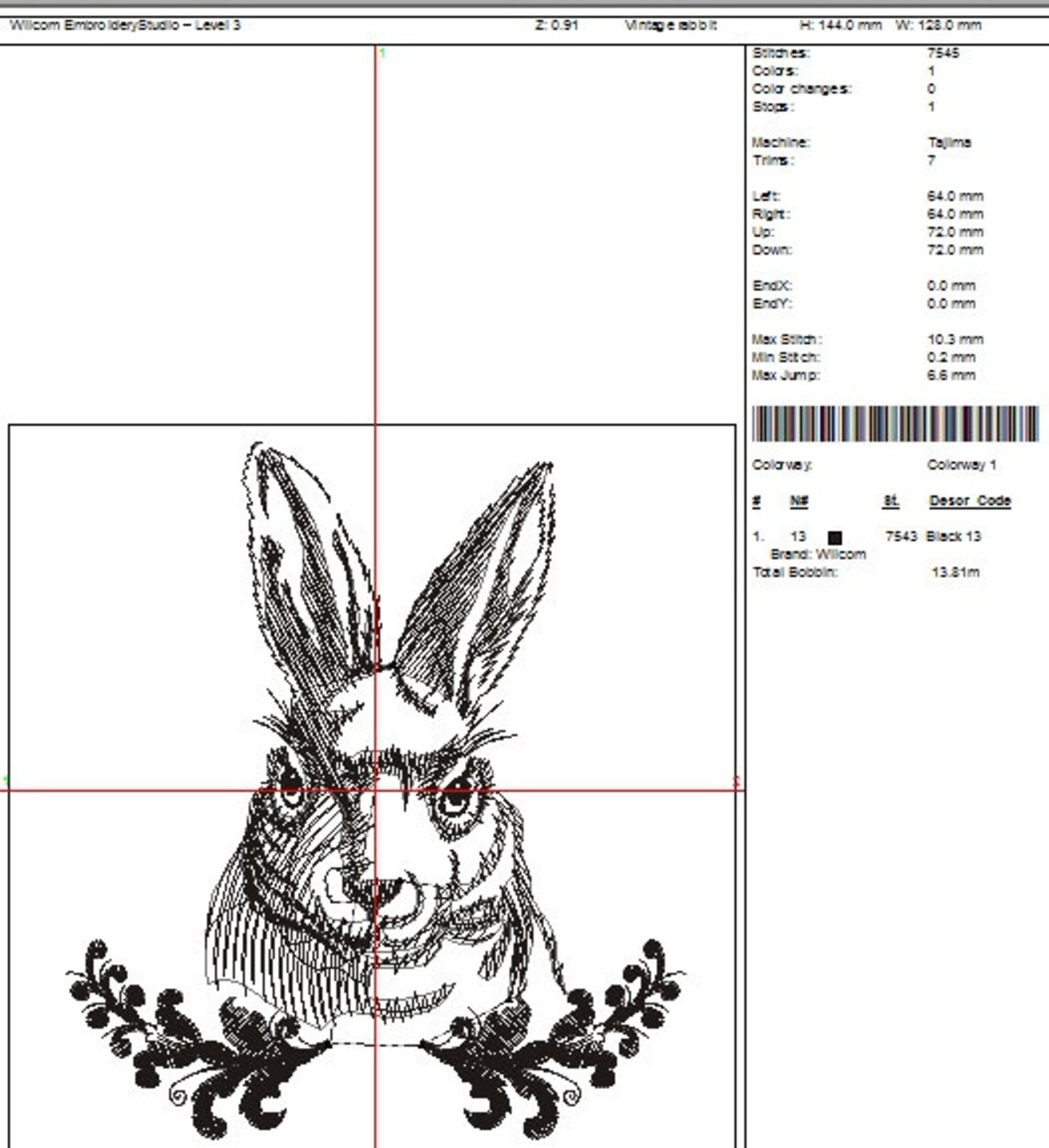 Vintage Rabbit Machine Embroidery Design, Instant Download - Etsy