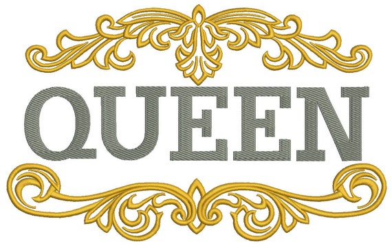 QUEEN Machine Embroidery Design Instantly Download | Etsy