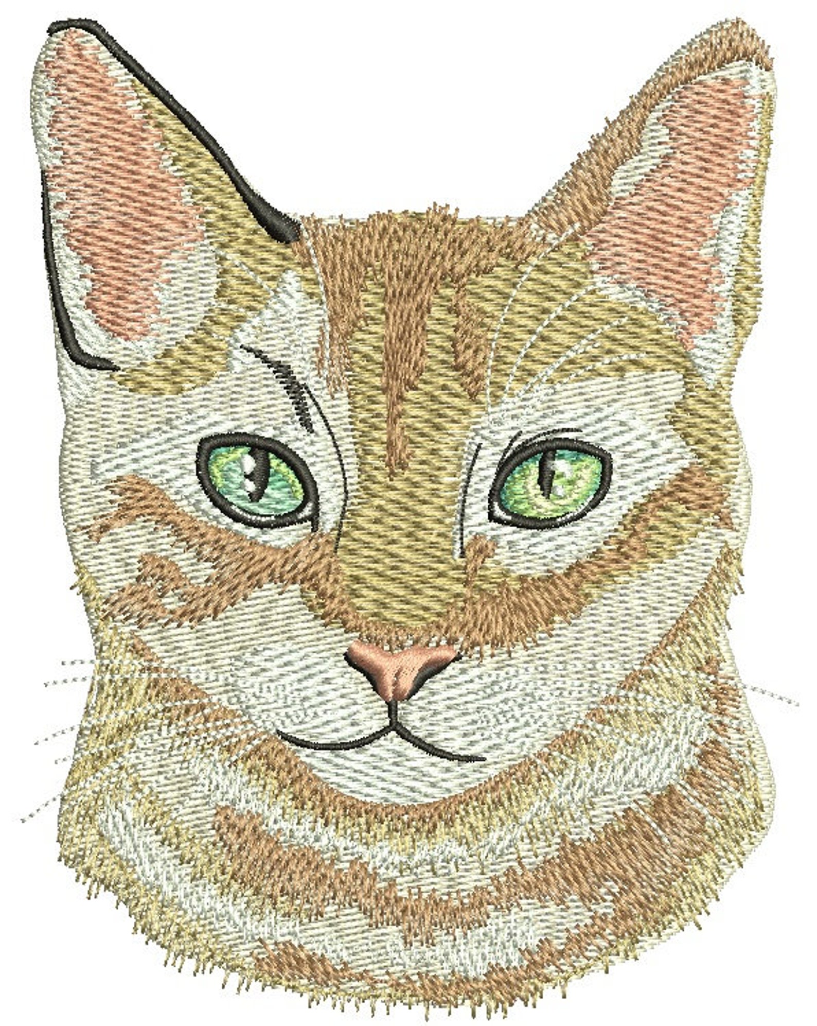 Red Cat With Green Eyes Design Machine Embroidery Designs - Etsy