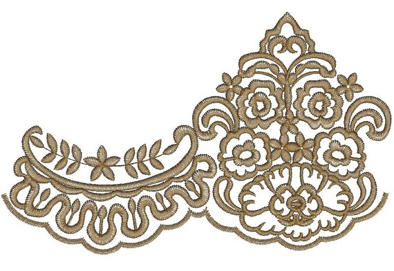 Floral Festoon Embroidery Border Embroidery Pattern Machine | Etsy