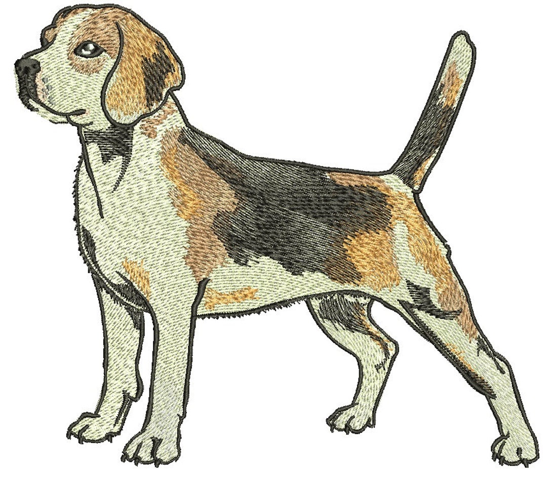 Beagle Dog Embroidery Design / INSTANT DOWNLOAD 4 Big Sizes - Etsy