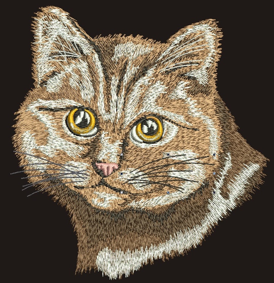 Red Cat Machine Embroidery Designs - Tested 4 Sizes - Etsy