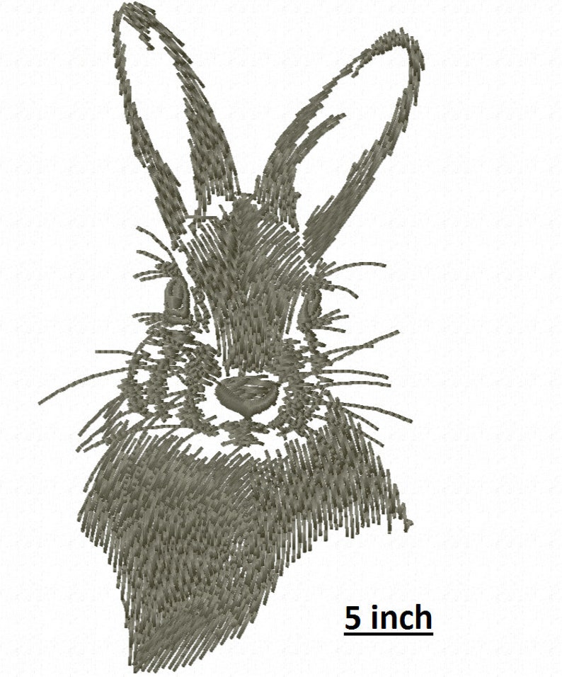 Rabbit Wild Hare Machine Embroidery Design Tested - Etsy