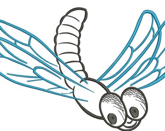 Dragonfly Machine Embroidery Design - Etsy