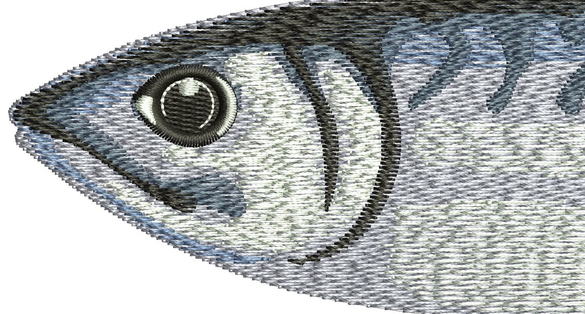 Mackerel Fish Machine Embroidery Design Instant Download | Etsy