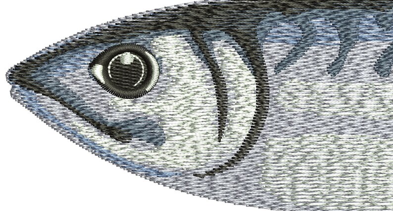 Mackerel Fish Machine Embroidery Design Instant Download | Etsy