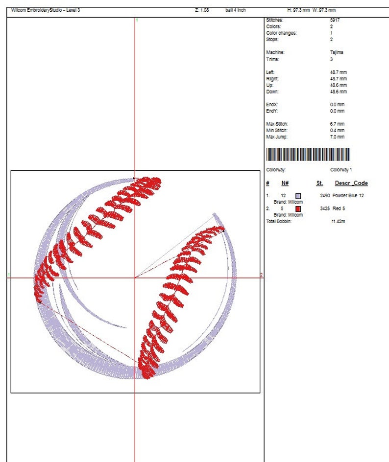 Baseball Machine Embroidery Design - Etsy