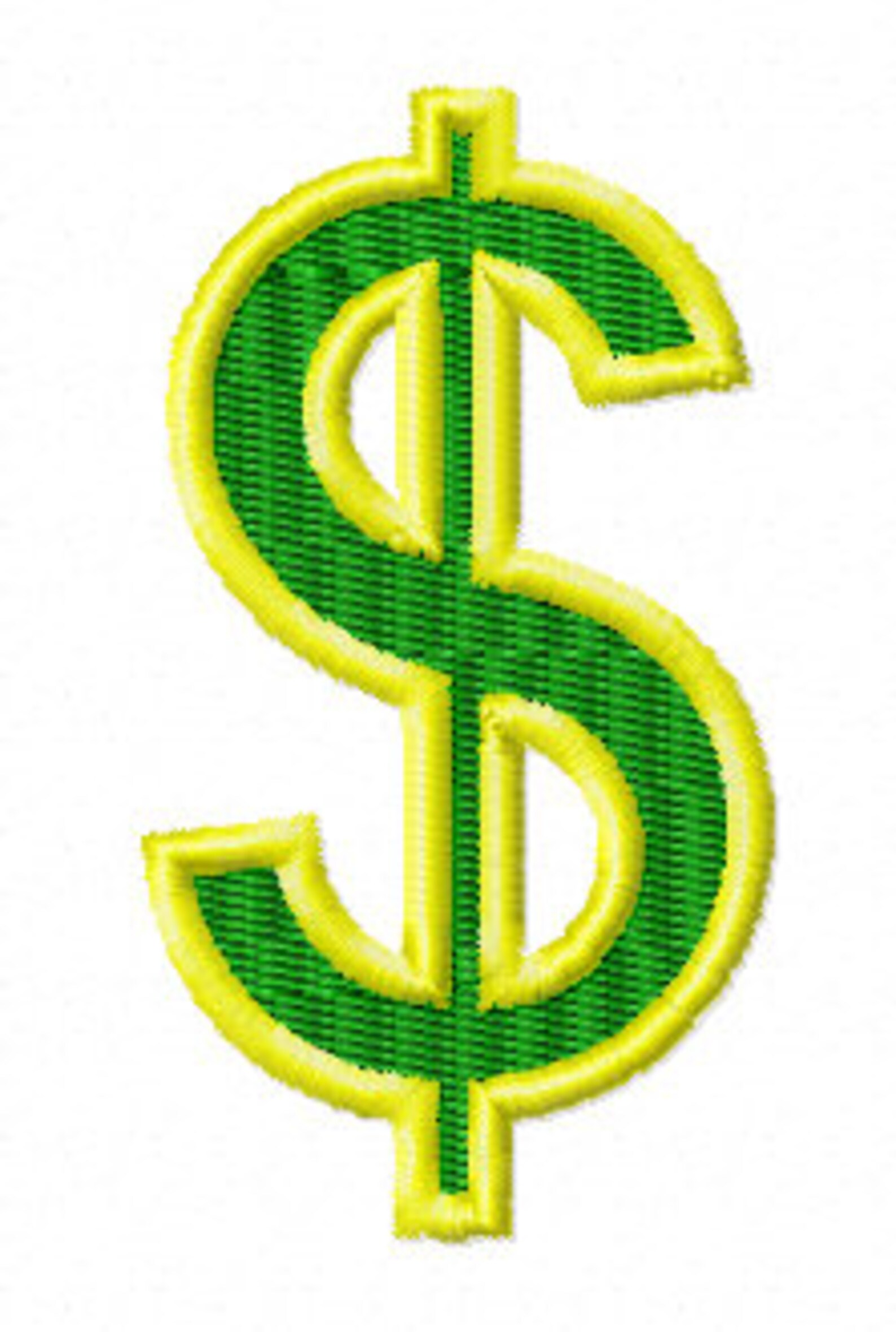Dollar Sign Machine Embroidery Design Instant Download | Etsy