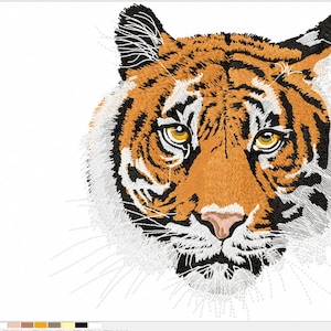 Tiger Machine Embroidery Design - Etsy