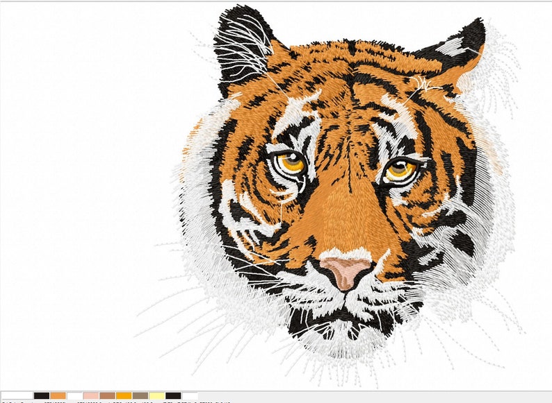 Tiger Machine Embroidery Design - Etsy
