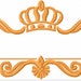 Crown and Baroque Border Machine Embroidery Design Instantly Download ...