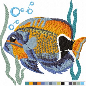 Fish Machine Embroidery Design Instant Download Digital File - Etsy