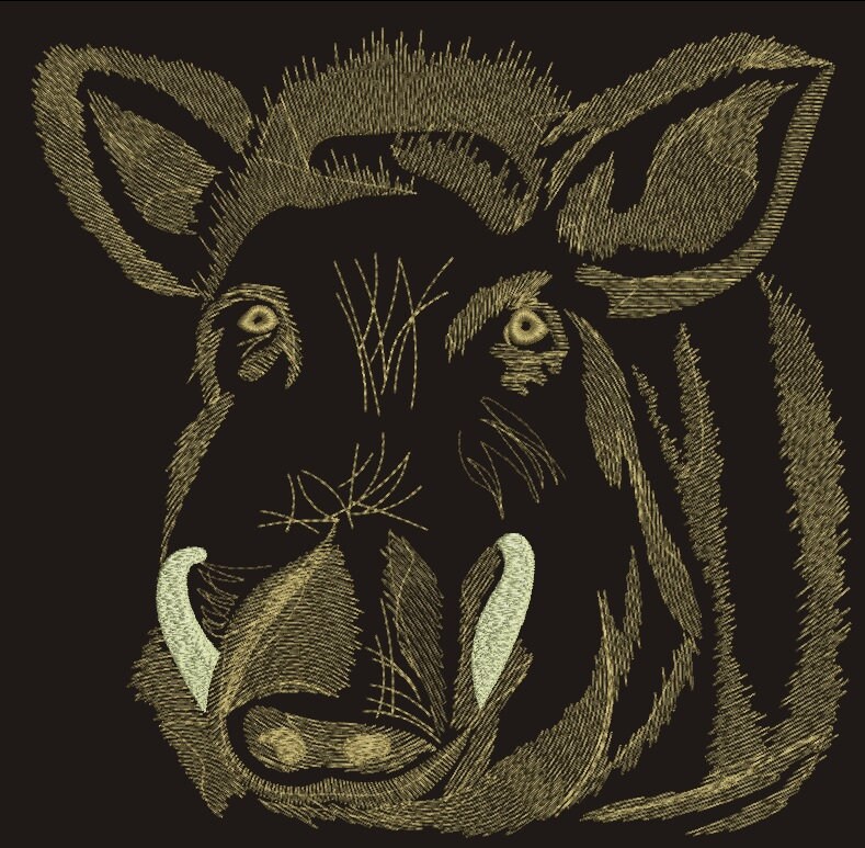 Wild boar head Machine Embroidery Designs INSTANT DOWNLOAD 6 | Etsy