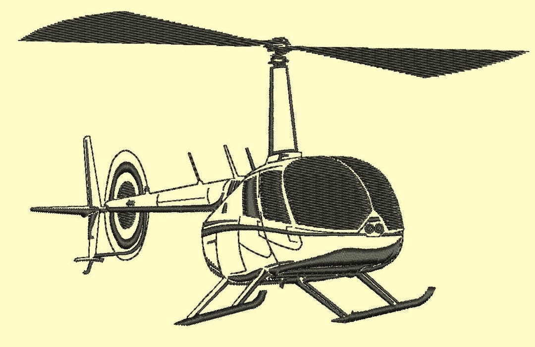 Helicopter Machine Embroidery Design Instantly Download - Etsy