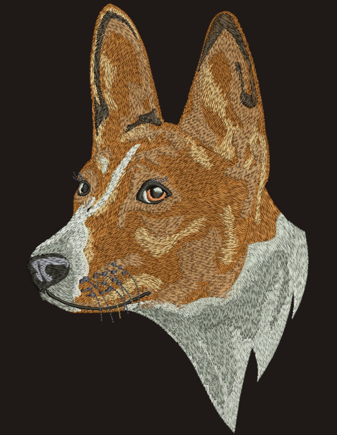 Red Dog Machine Embroidery Design - Etsy